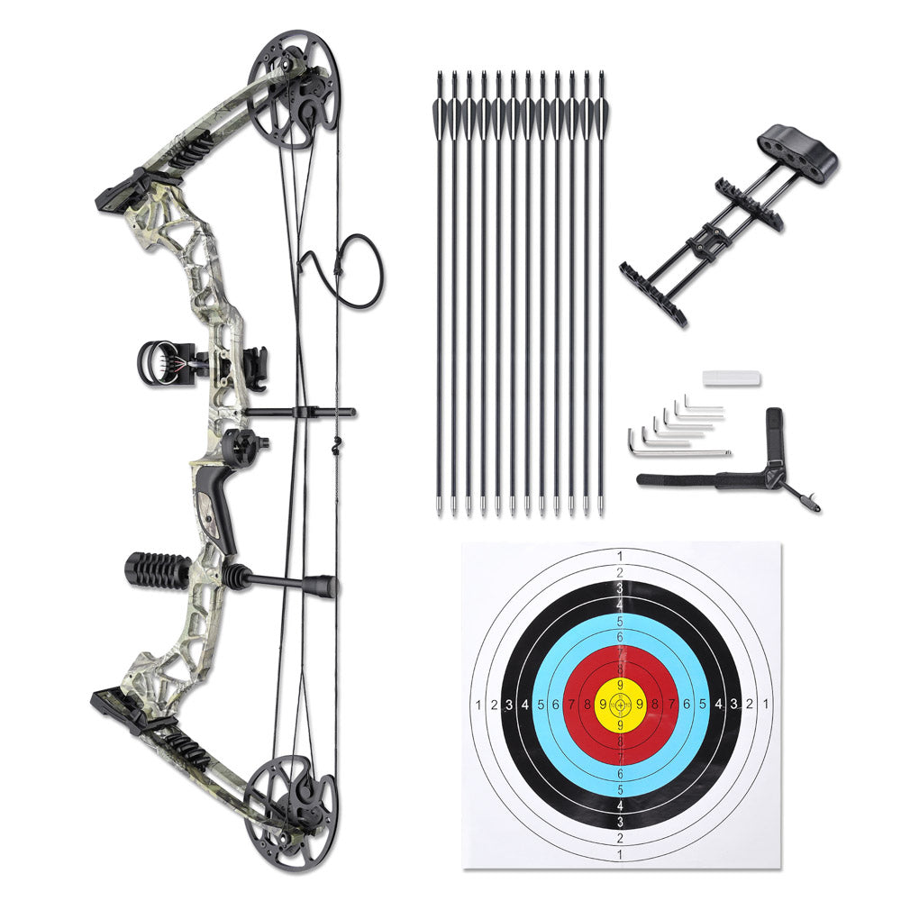 Adult Archery Set With 5 Pin Sight 35–70lb Compound Bow Kit For Adults ...