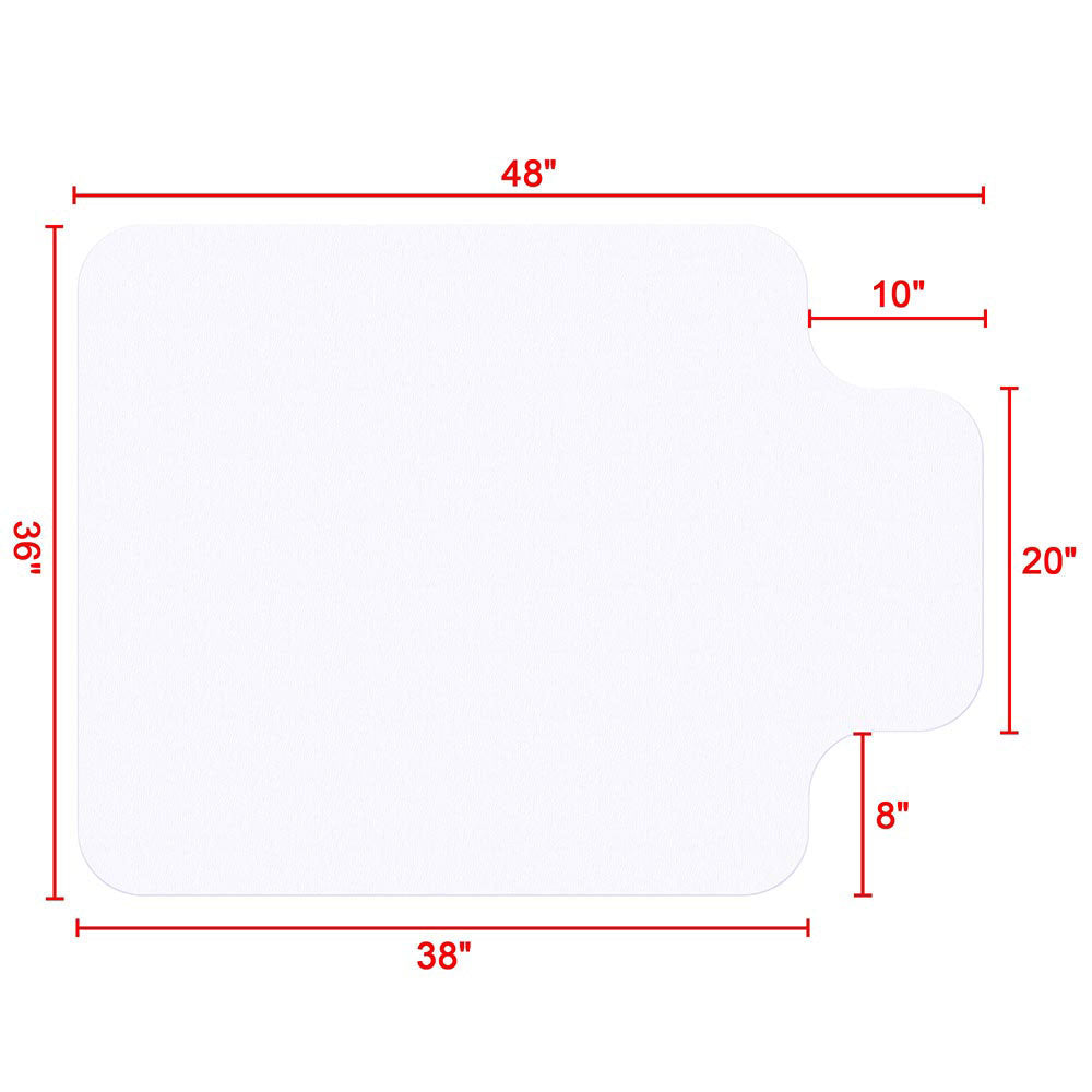 TheLAShop 48" x 36" (1/16" Thick) PVC Chair Mat Hardwood Floor Protect ...