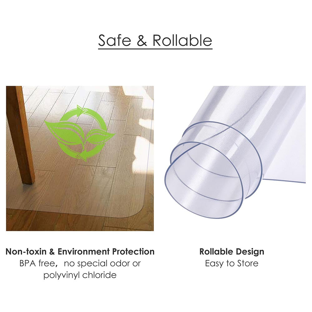 TheLAShop 48" x 36" (1/16" Thick) PVC Chair Mat Hardwood Floor Protect ...