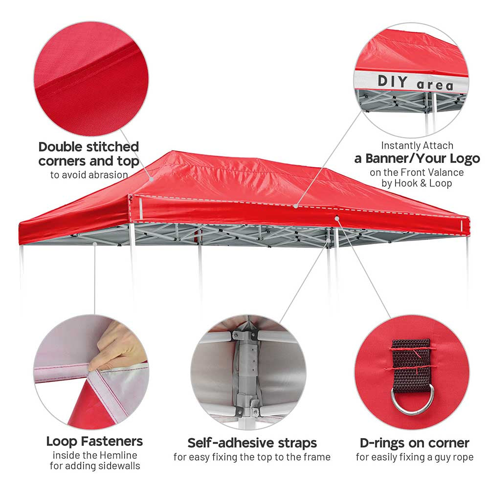 TheLAShop 10x20 EZ Pop Up Tent Canopy Replacement Top – TheLAShop.com
