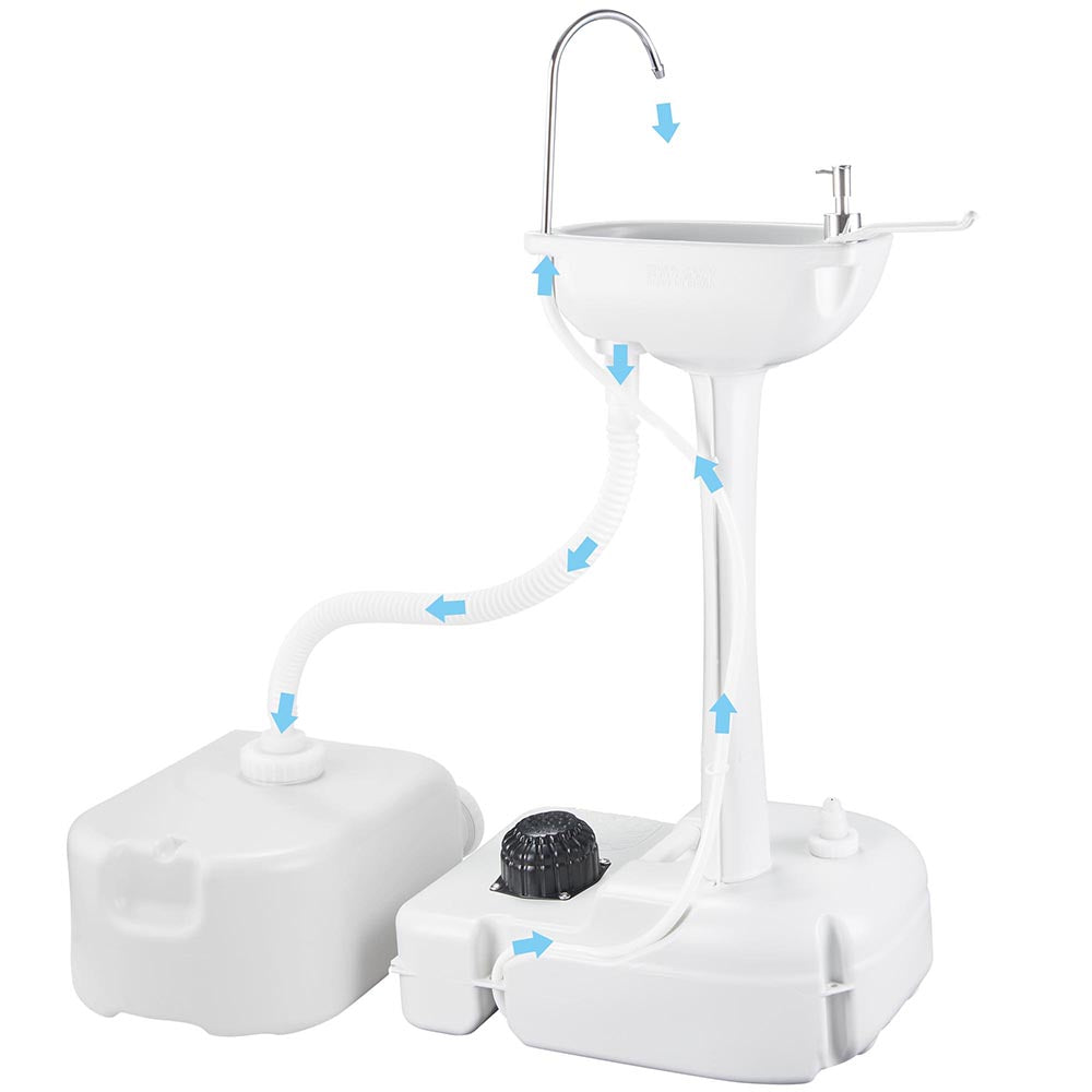 TheLAShop 4.5Gal Portable Hand Wash Station 6.3Gal Waste Water Tank