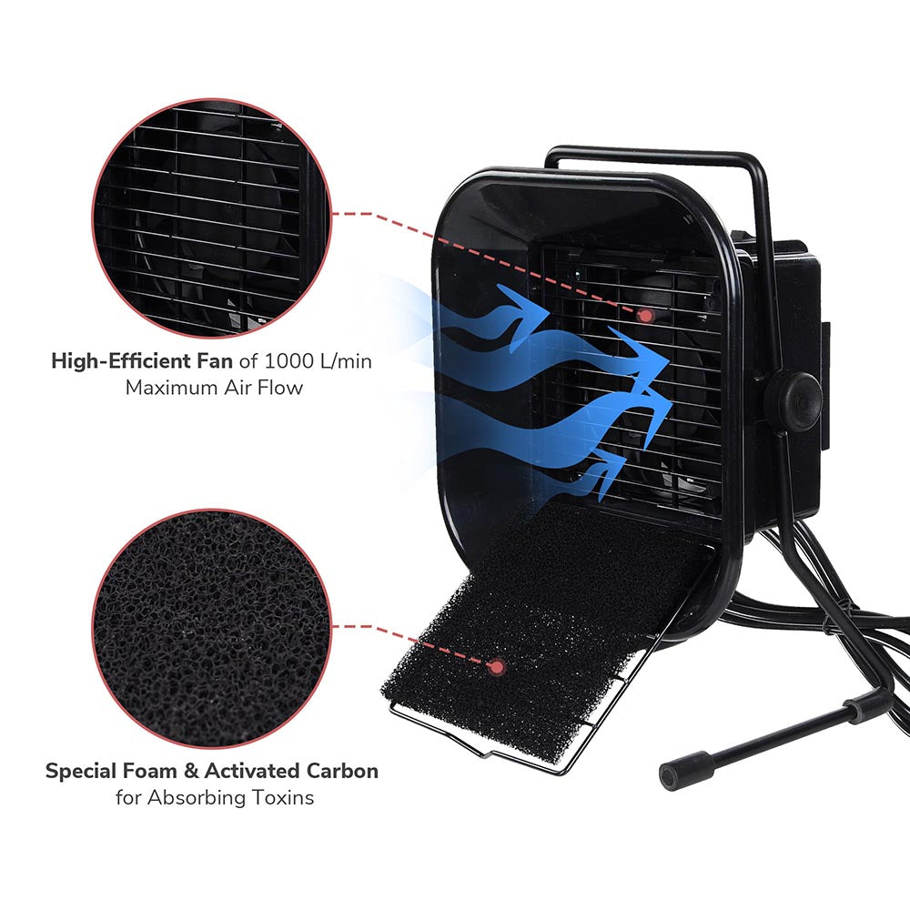 TheLAShop ESD Safe Soldering Smoke Absorber Extractor Carbon Filter ...
