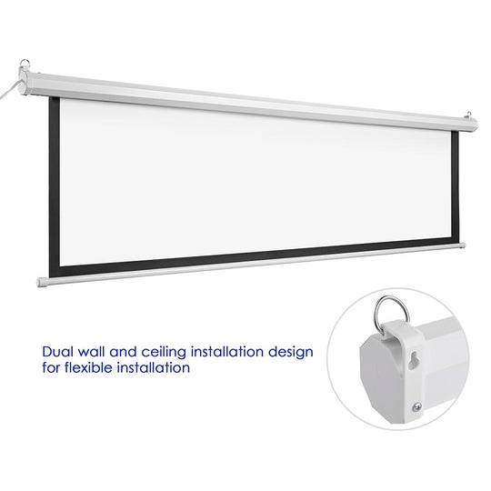 TheLAShop 92" 16:9 Electric Projector Screen (80"x46")