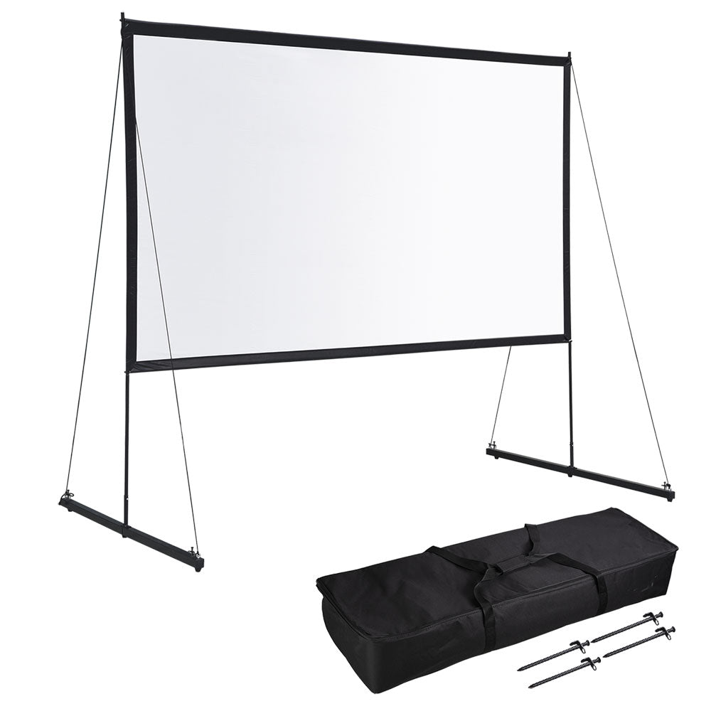 TheLAShop Portable Outdoor Projector Screen w/ Stand 150" 16:9 ...