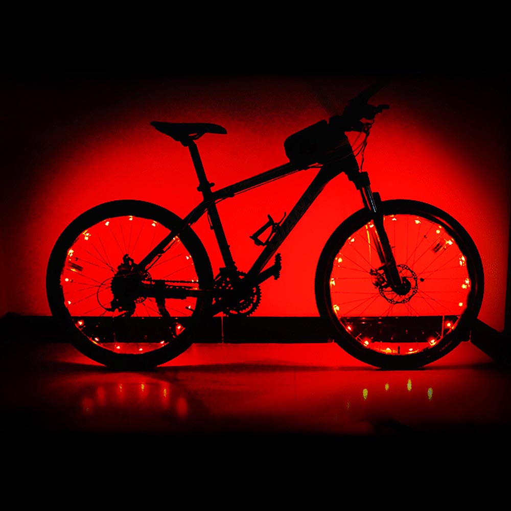 TheLAShop 20 LEDs 2m Automatic Bicycle Spoke Rim String Light Color Op ...