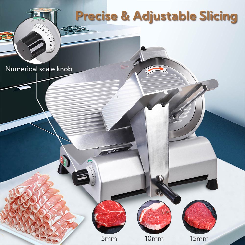 TheLAShop 12" Commercial Electric Meat Slicer Kitchen Butcher Equipmen ...
