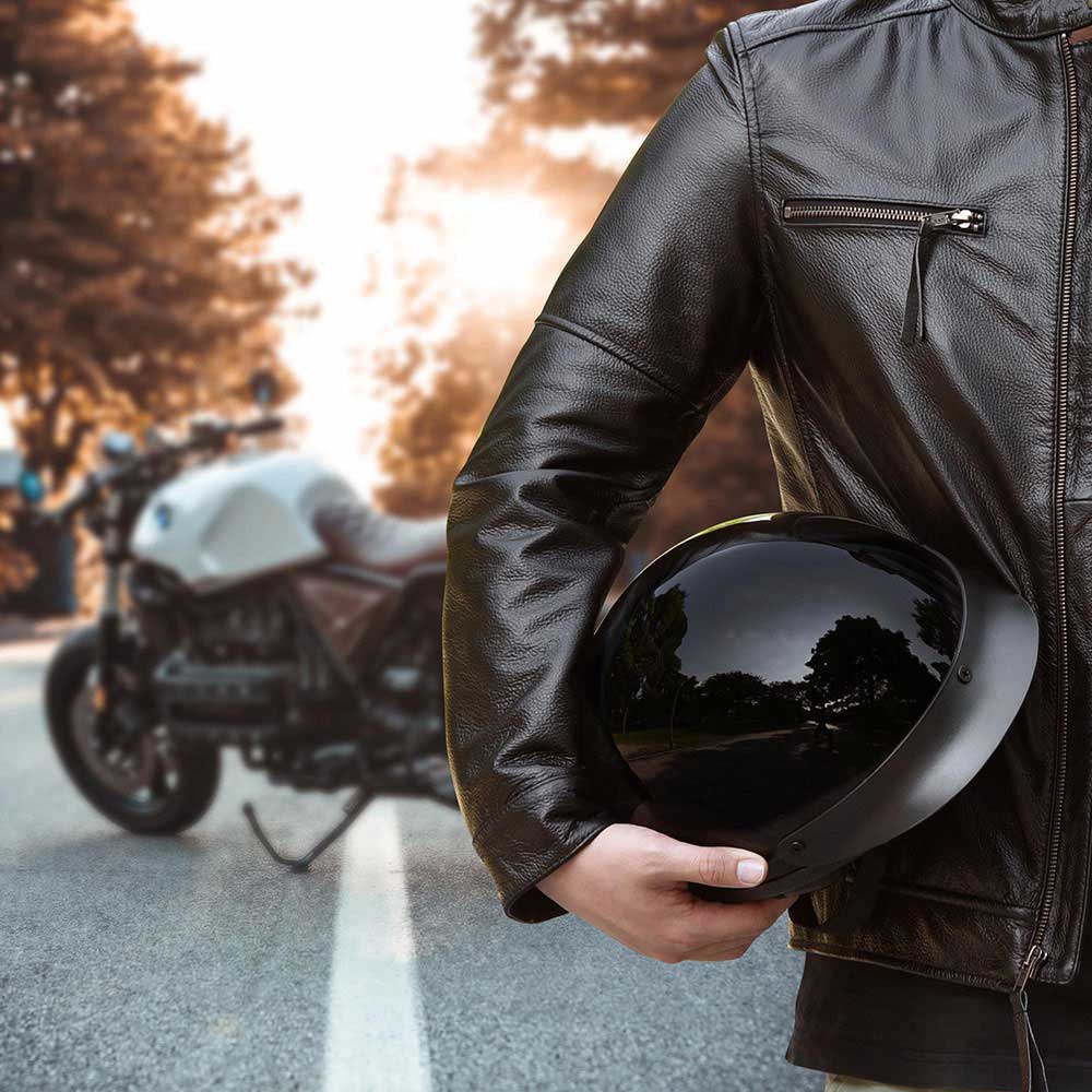 TheLAShop Helmet RUN-C Half Helmet DOT Glossy Black