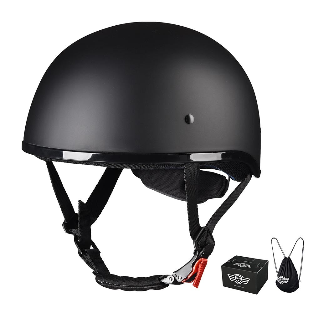 TheLAShop Helmet RUN-C Half Helmet DOT Matt Black S M L XL