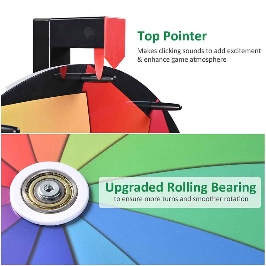 WinSpin 24" Pinwheel Dry Erase Tabletop Prize Wheel 12 Slot – TheLAShop.com