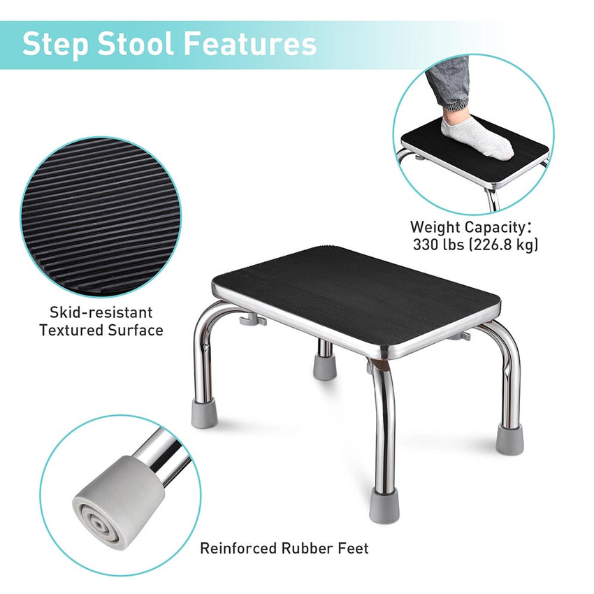 TheLAShop Chrome Steel Step Stool - 16"x13"x9" – TheLAShop.com