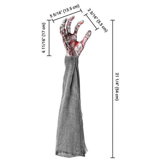 TheLAShop Halloween Props 4-Pair Zombie Hands with Stakes Scary Decor ...