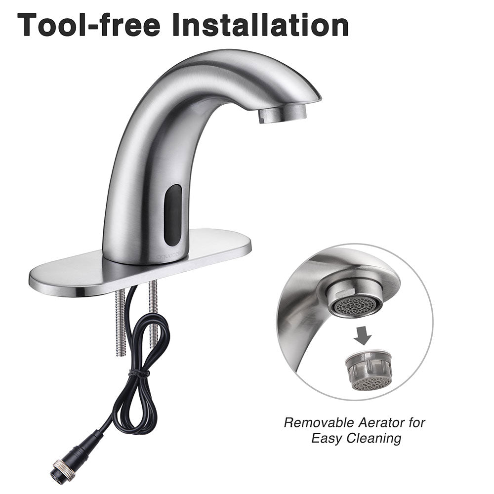 Aquaterior 5" Touchless Bathroom Faucet Motion Sensor Faucet